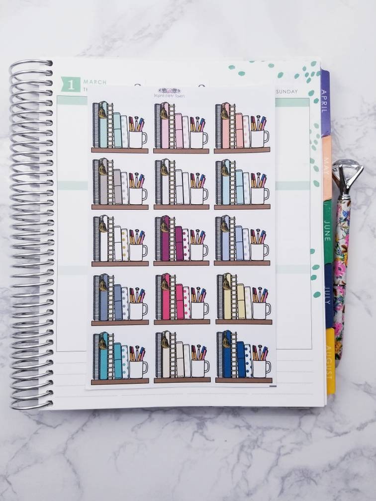 Large Planner Shelf Stickers - Etsy