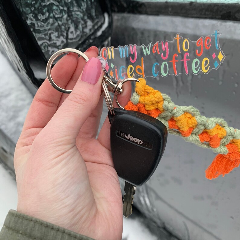 Iced Coffee Keychain Cute Keychain Gift for Coffee Lover - Etsy
