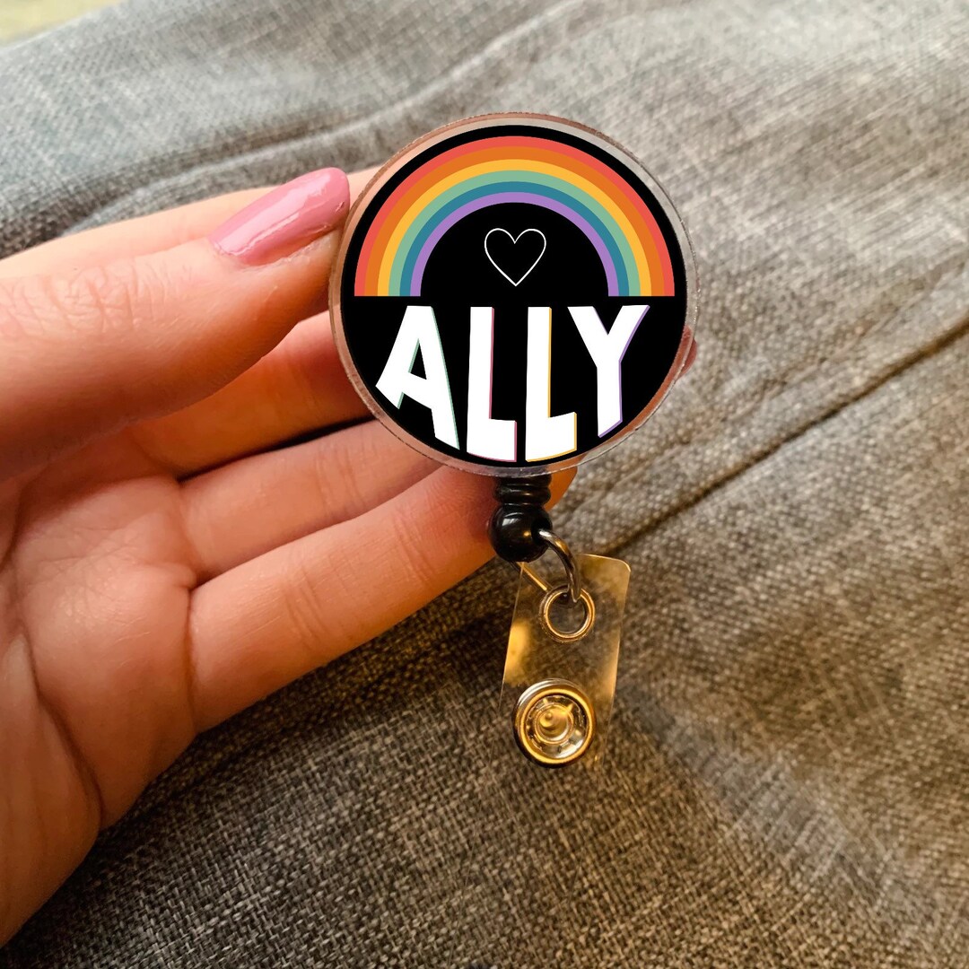 Ally Badge Reel | Cute Badge Reel | Gift for Social Worker | Pride ...