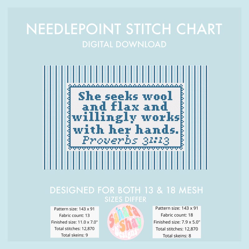 Needlepoint Words Canvas - Etsy