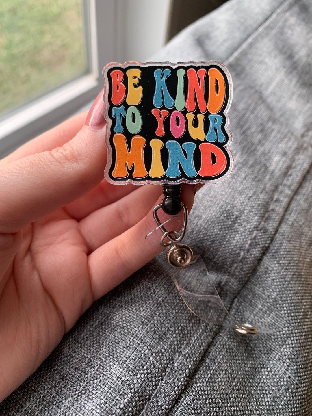 Be Kind to Your Mind Badge Reel | Cute Badge Reel | Gift for Social ...