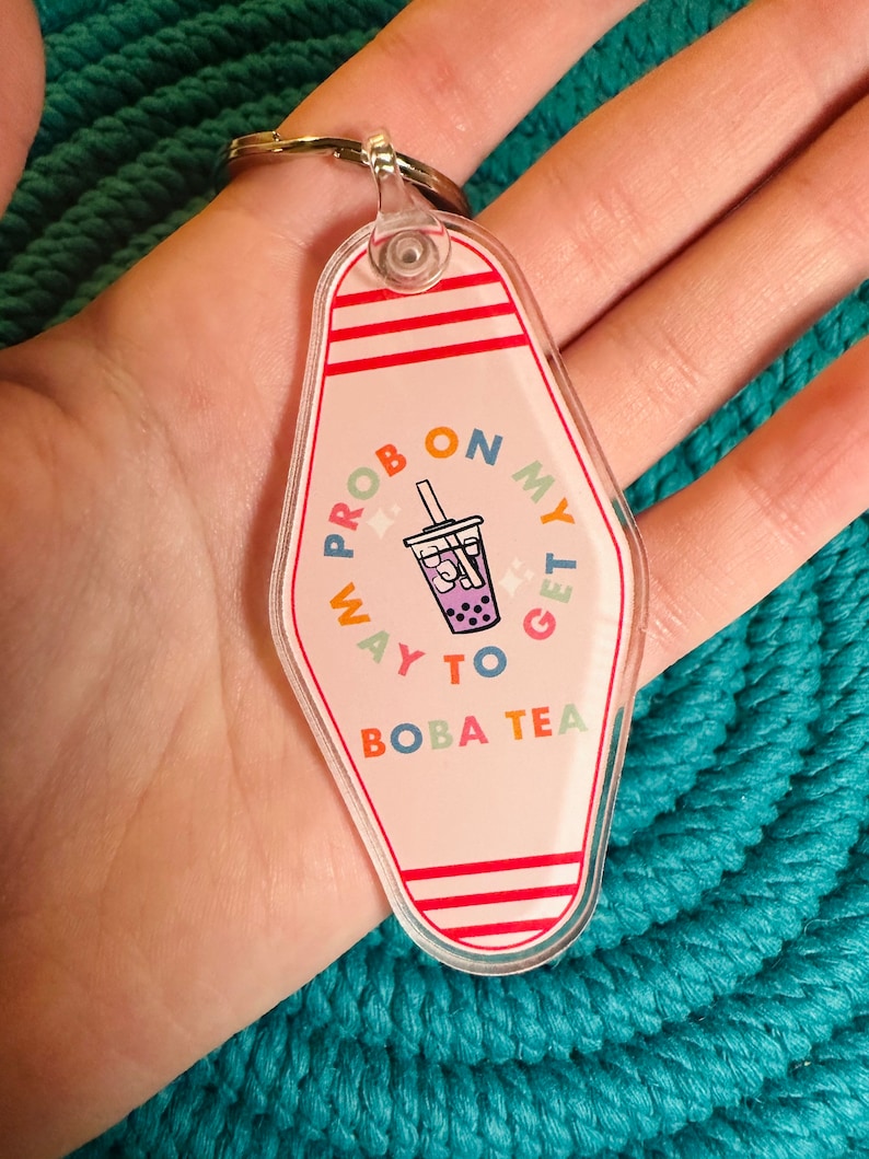 Boba Tea Keychain | Cute Keychain | Gift for Boba Lover | Cute Quote ...