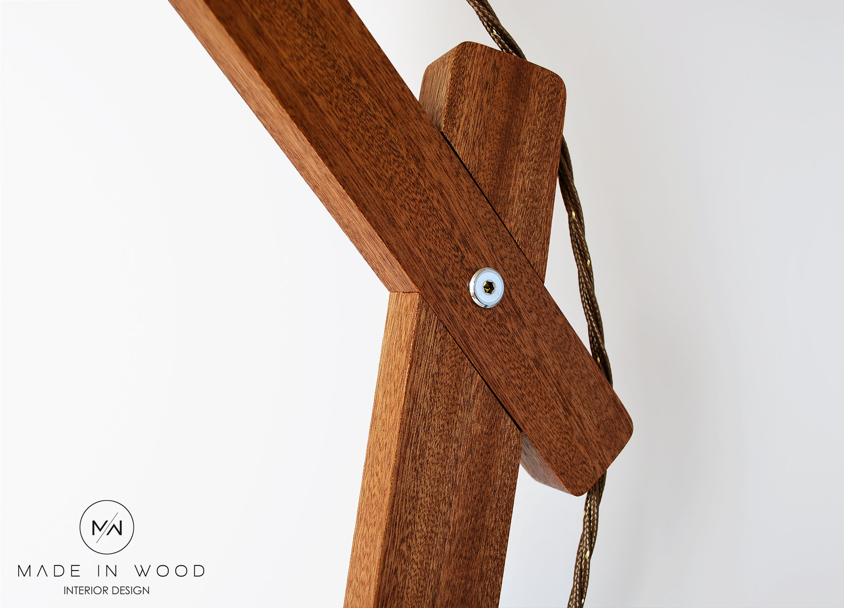 Floor lamp from wood. Modern arch design. Mahogany plywood | Etsy