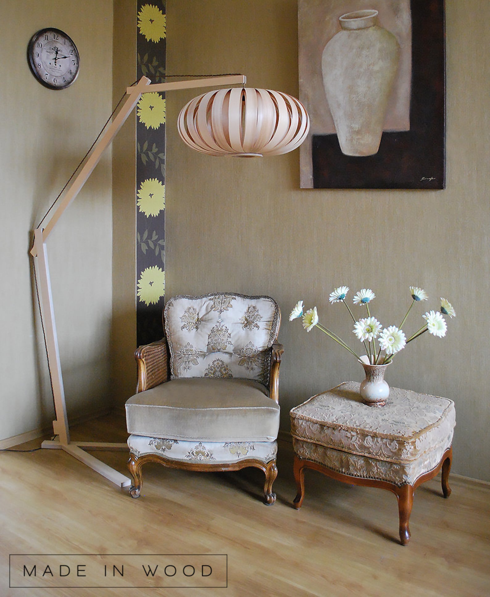 Floor Lamp From Wood in Arch Style. - Etsy