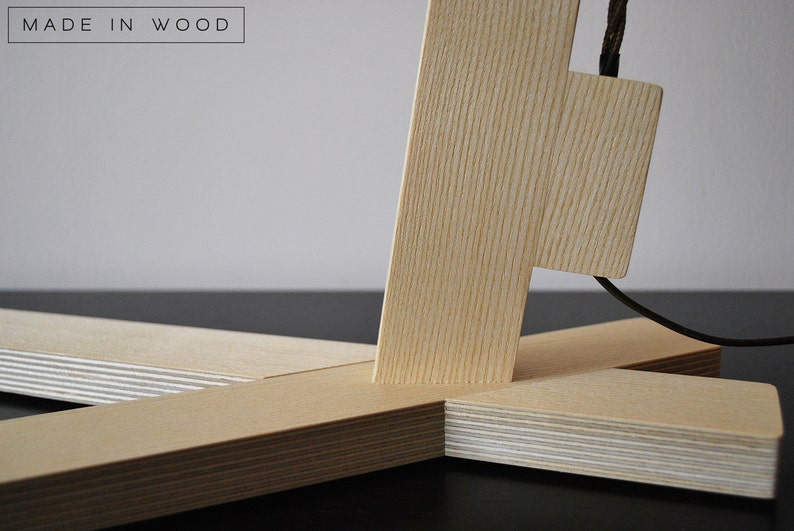 Floor lamp from wood in arch style. | Etsy