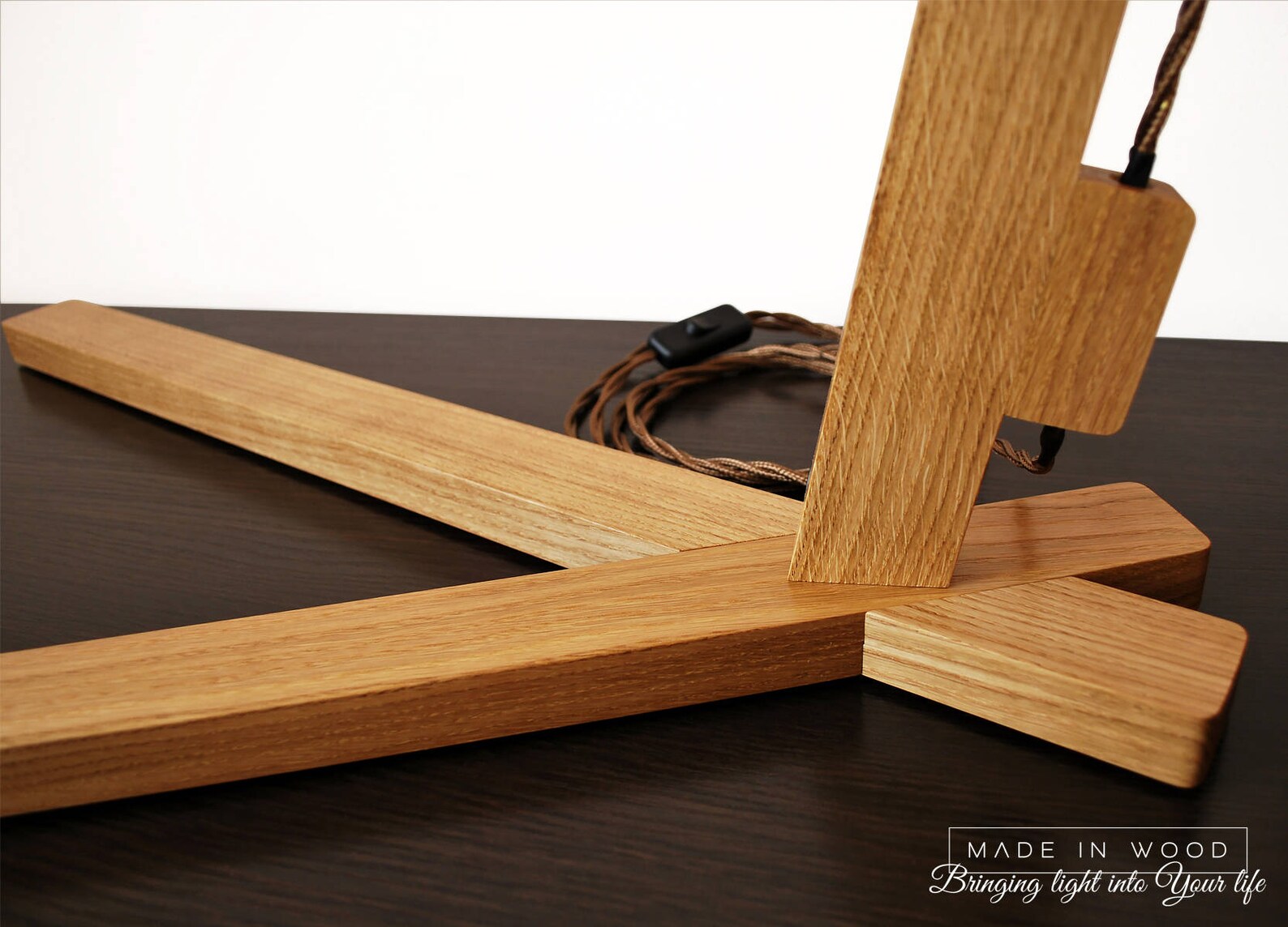 Floor Lamp From Oak Wood. Modern Arch Lamp Design Lamp - Etsy