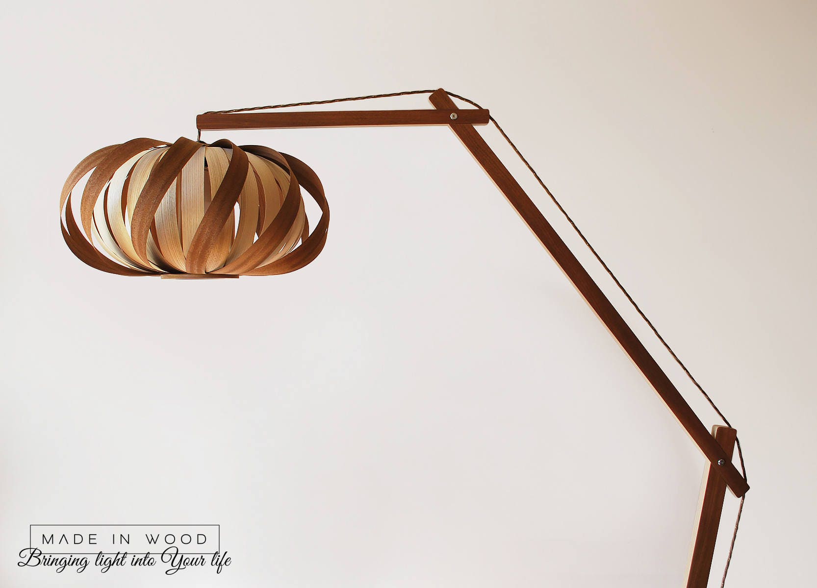 Floor Lamp From Wood. Modern Arch Style Design. - Etsy