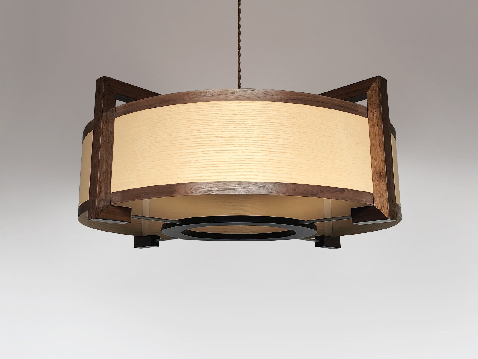 Ceiling Light From Wood in Contemporary Style - Model "kulindros Xl" - Etsy