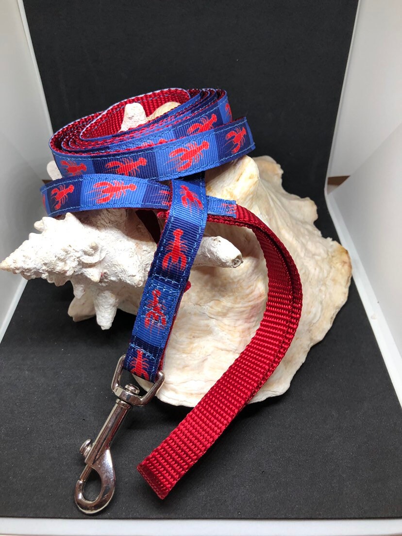 Red & Cobalt Blue Lobster Dog Collar - Etsy