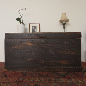 Rare Antique Painted Blanket Box - Etsy