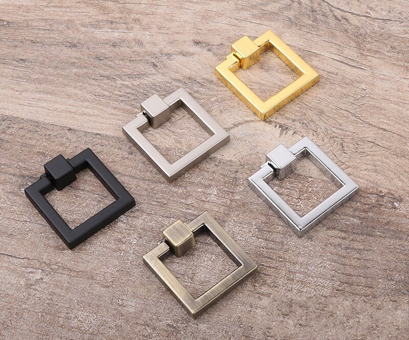 Gold Square Pulls Vintage Door Handle Bronze Drawer pulls knob | Etsy