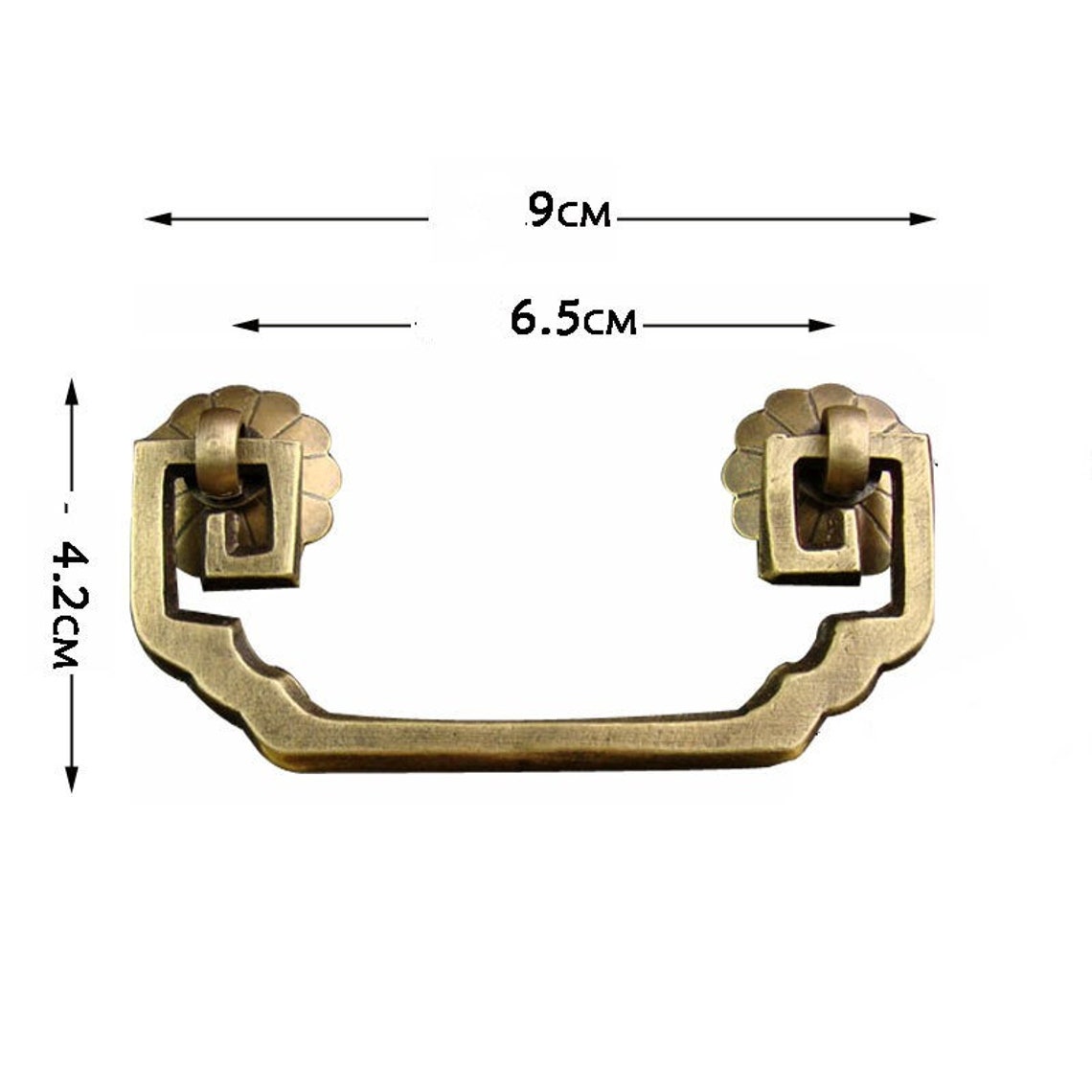 2.5 Vintage Brass Drop Pulls Drawer Pull Handle Dresser - Etsy