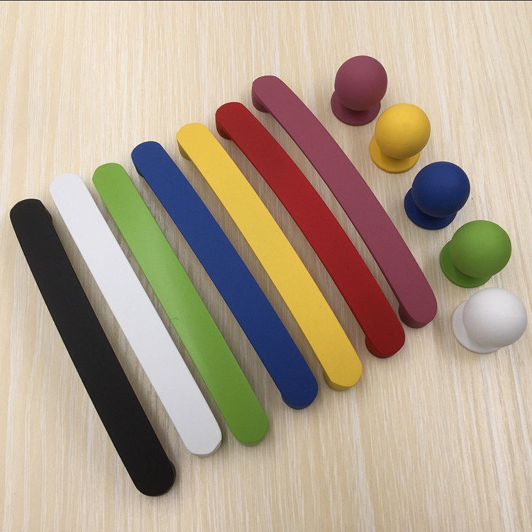 3.75 5 Colorful Children's Room Handles Drawer Handle Knob Pulls ...