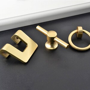Gold Ring Pulls Drawer Pull Knob Handles Dresser Pulls Handle Cabinet ...