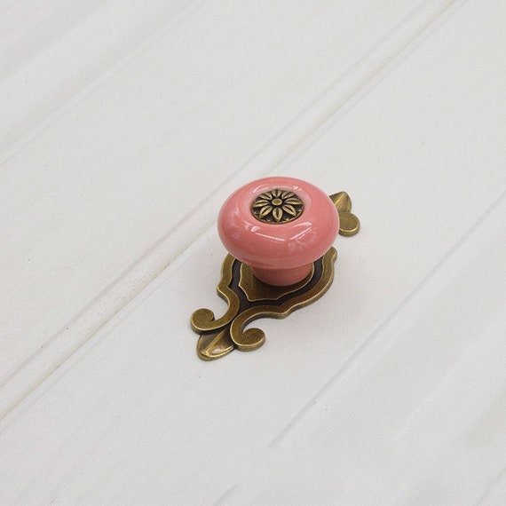 Pink Ceramics Handles Knobs Pulls Door Handle Drawer Pulls | Etsy