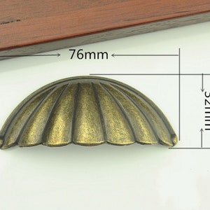 Bronze Shell Handles Pulls Knobs Drawer Pulls Knob Dresser Handle ...