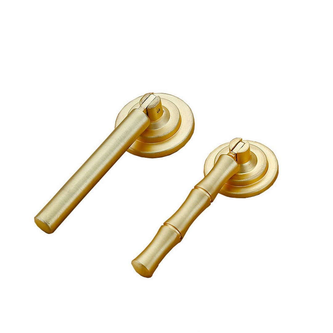 Gold Wire Drawing Single Hole Knob Handle Bamboo Drawer Pulls - Etsy