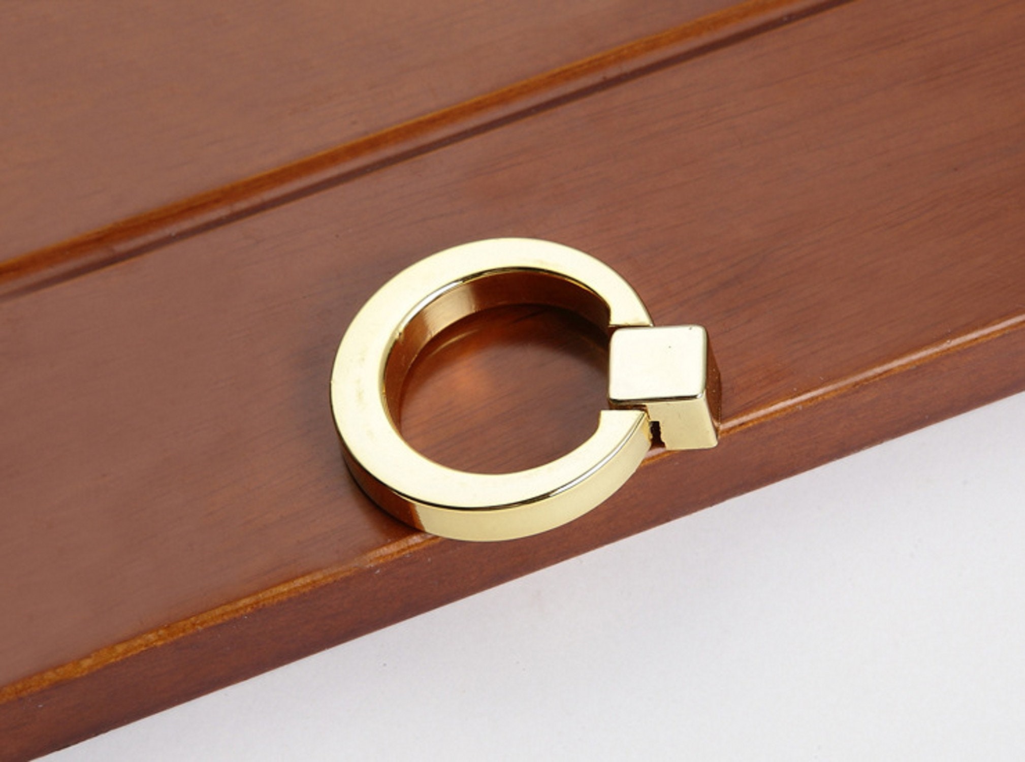 Single Hole Knob Black Ring Handle Door Handle Drawer Pulls | Etsy