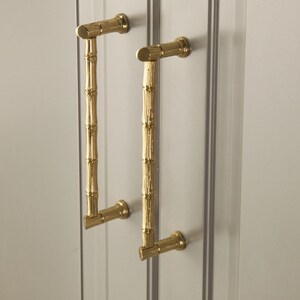 3.75 5 Gold Cupboard Door Handle Bamboo Drawer Pulls T Knob Dresser Handle Modern Cabinet Pulls ...