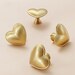 Brass Heart Door Knobs Brushed Gold Drawer Pulls Knob Handle Chrome Dresser Knobs Wardrobe Knobs ...