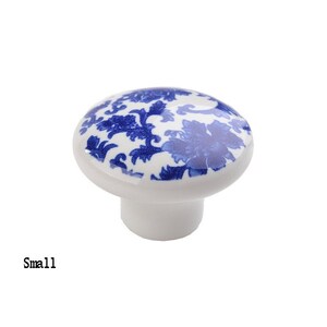 3.75" Ceramic Drawer Handle Blue and White Porcelain Door Handles Knobs ...
