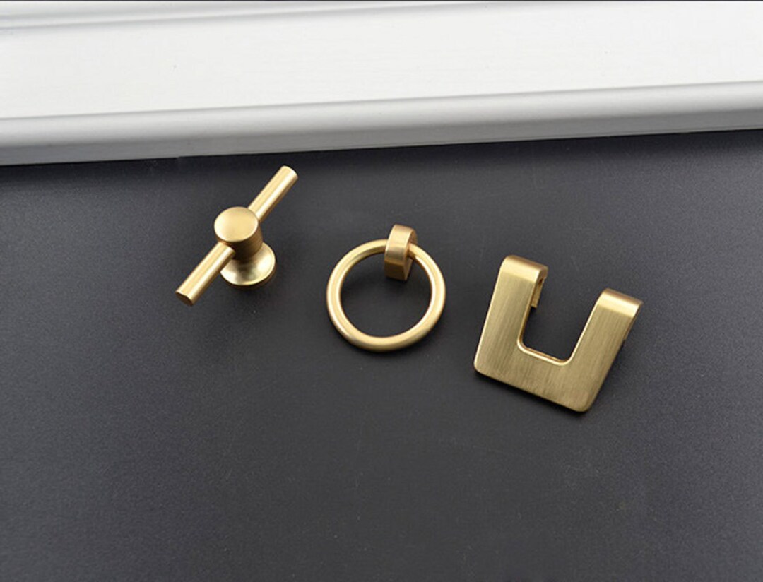 Gold Ring Pulls Drawer Pull Knob Handles Dresser Pulls Handle Cabinet ...