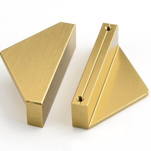 2.5" Black Triangle Handles Door Handle Drawer Pulls Knob Gold Dresser ...