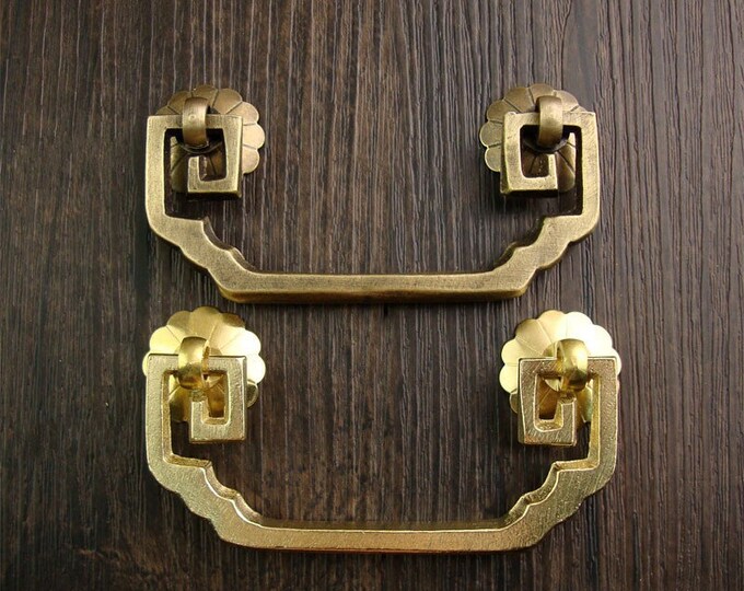 Antique Brass Pendant Handles Pulls Door Handle Drawer Pulls - Etsy