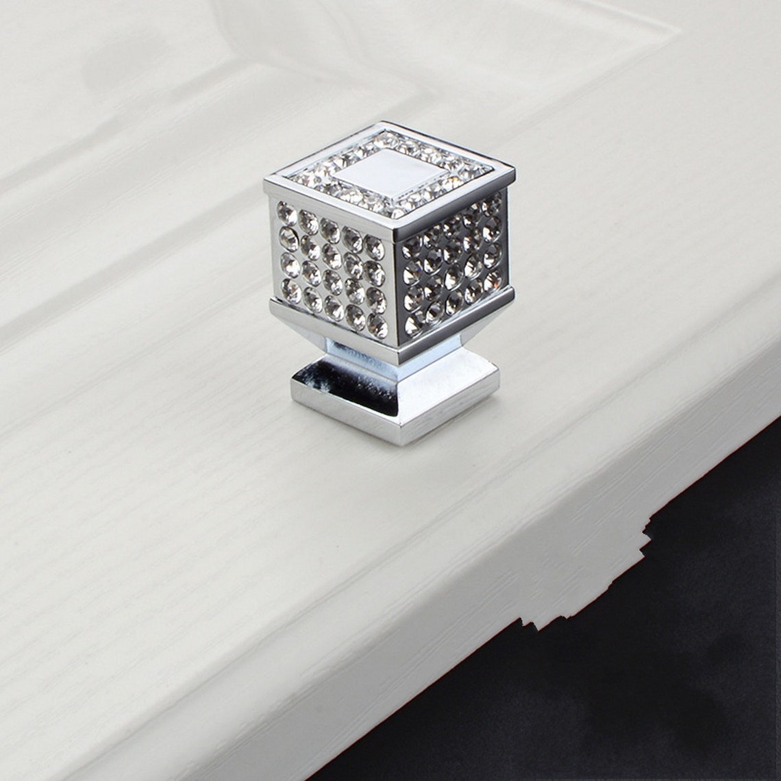 Square Cube Crystal Knobs Pulls Modern Door Handles Knobs - Etsy