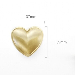 Brass Heart Door Knobs Brushed Gold Drawer Pulls Knob Handle Chrome Dresser Knobs Wardrobe Knobs ...