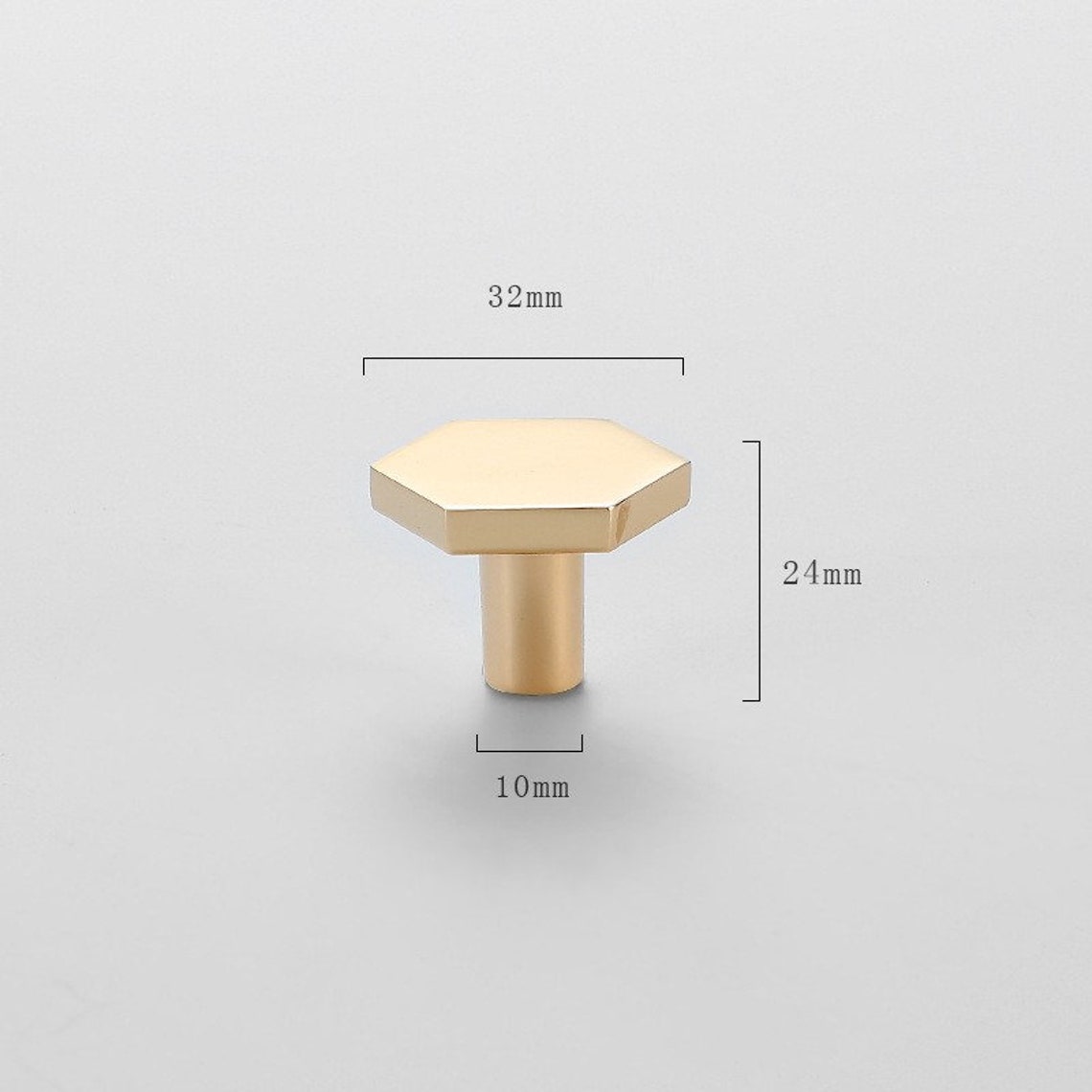 Black Hexagon Knobs Gold Door Knobs Pulls Handles Drawer knobs | Etsy