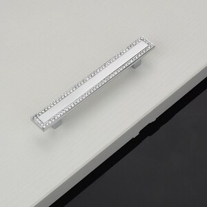 2.5 3.75 Square Crystal Knobs Pulls Modern Door Handles Knobs Drawer Handles Pulls Knobs Dresser ...