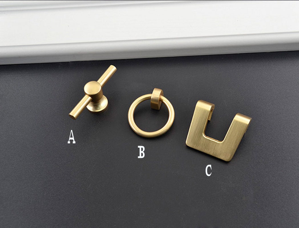 Gold Ring Pulls Drawer Pull Knob Handles Dresser Pulls Handle - Etsy