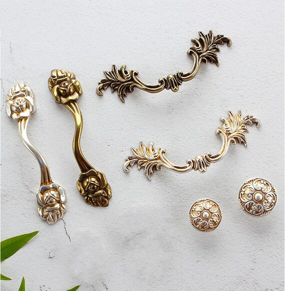 2.5 3.75 Flower Drawer Pulls Knob Handles Dresser - Etsy