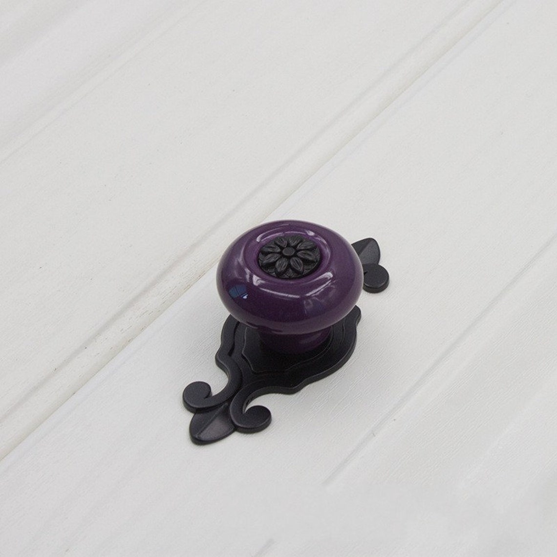 Purple Ceramics Handles Knobs Pulls Door Handle Drawer Pulls - Etsy Canada
