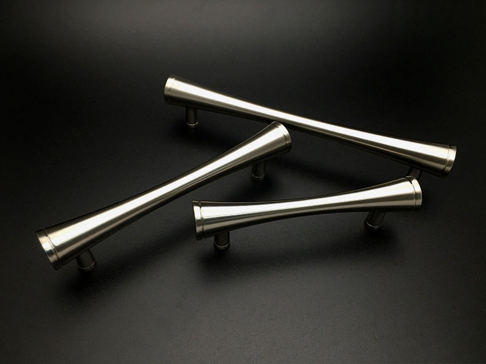 3 3.75 5 Brushed Nickel Drawer Handles Pulls | Etsy