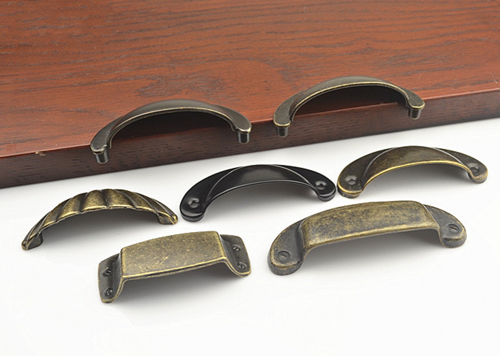 Bronze Shell Handles Pulls Knobs Drawer Pulls Knob Dresser | Etsy