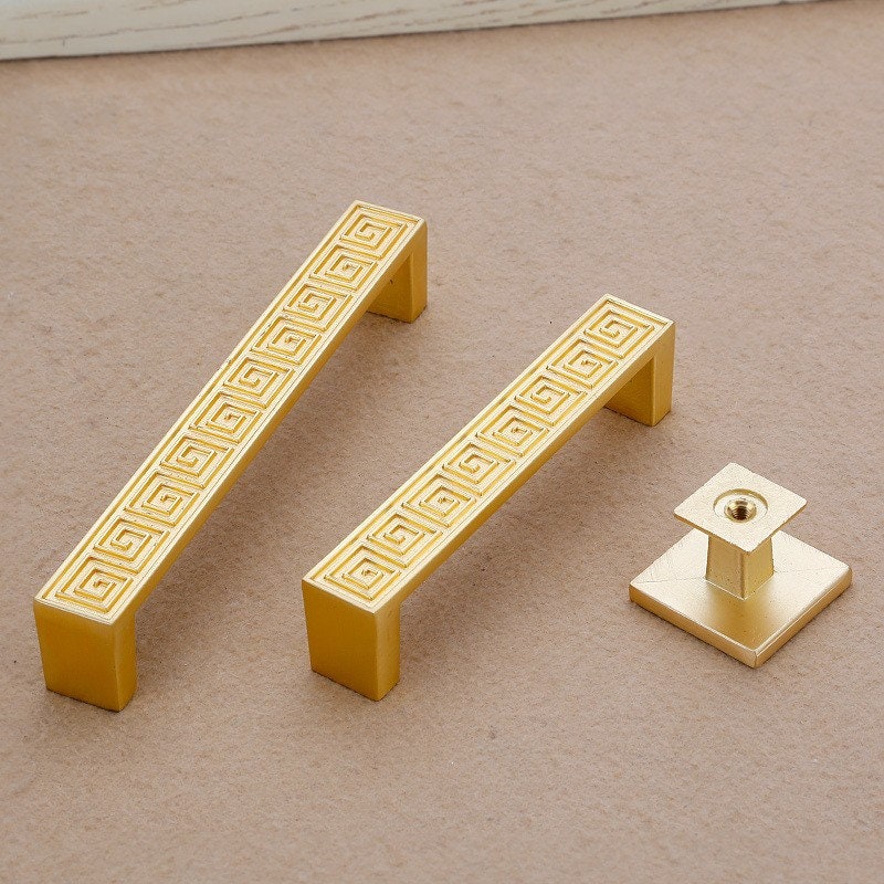 3.75 5 Brushed Gold Drawer Handles Pulls Knob - Etsy