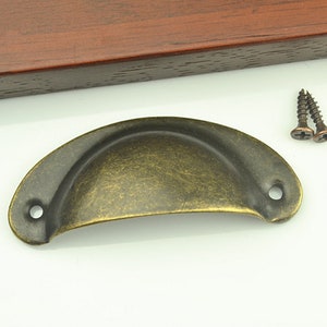 Bronze Shell Handles Pulls Knobs Drawer Pulls Knob Dresser Handle ...