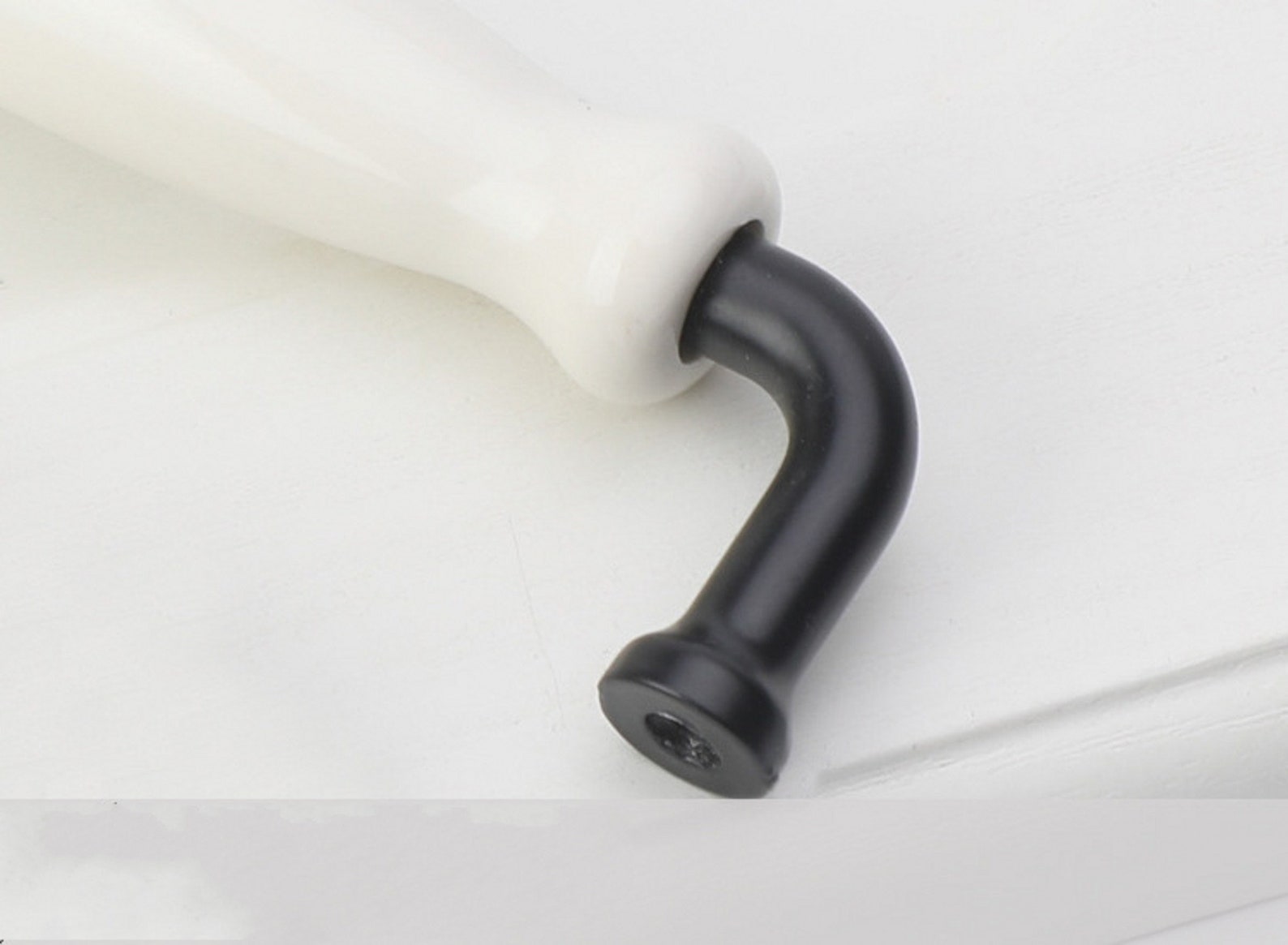 3.75 5 White Ceramic Handles Door Handle Drawer | Etsy