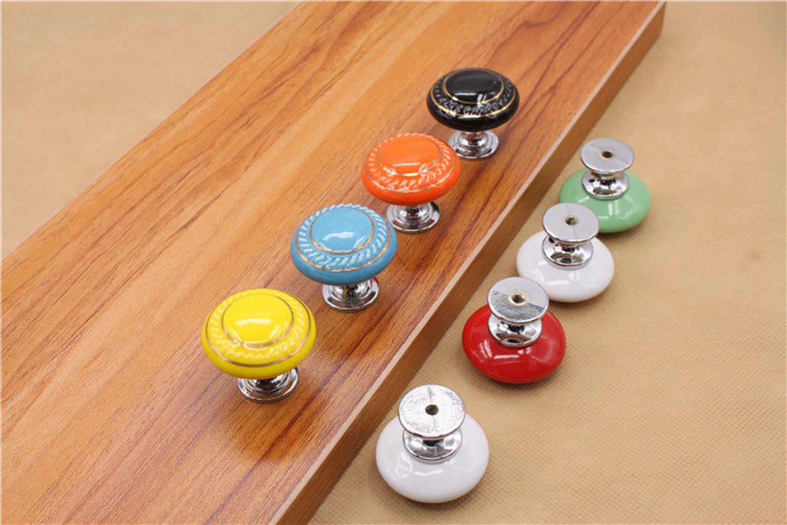 Colorful Ceramic Knobs Handles Single Hole Knob Vintage Door - Etsy