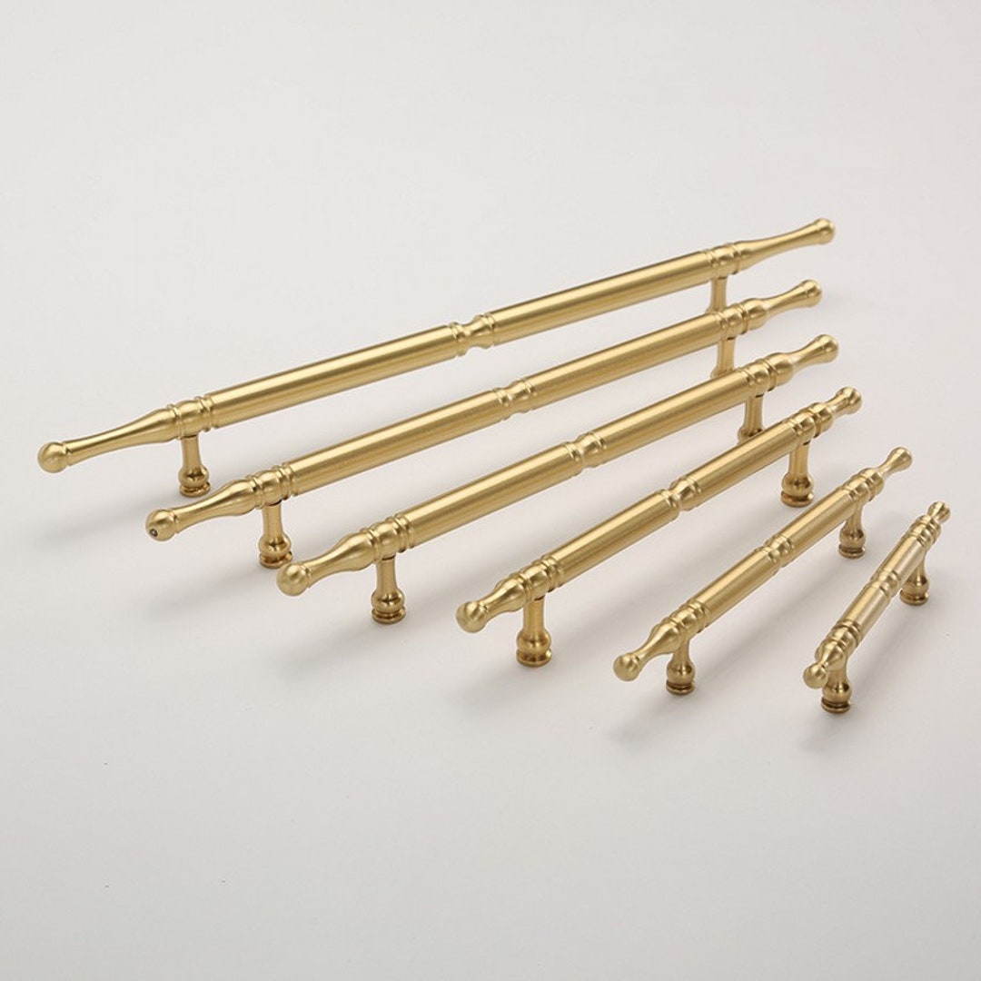 2.5 3.75 5 6.3 Brass Drawer Pulls - Etsy