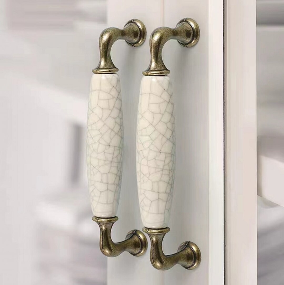 3.75" 5" Crack Ceramic Handle Door Handle Pull Drawer Handles Pulls ...