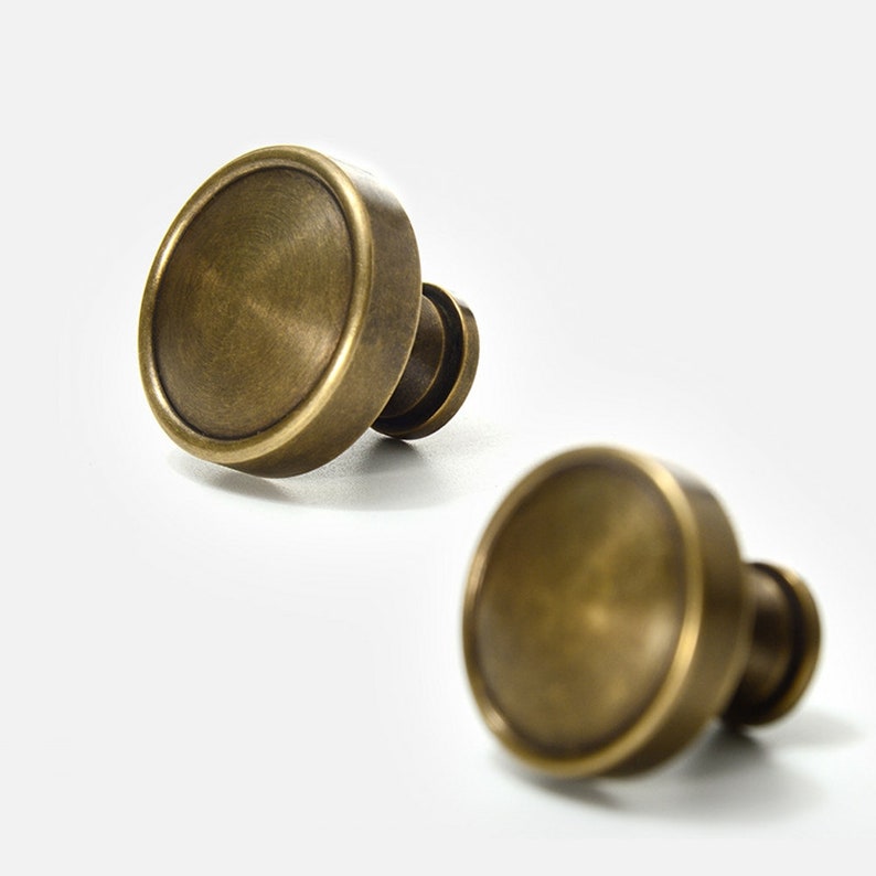 Round Single Hole Knobs Brass Door Handle Gold Drawer Pulls - Etsy