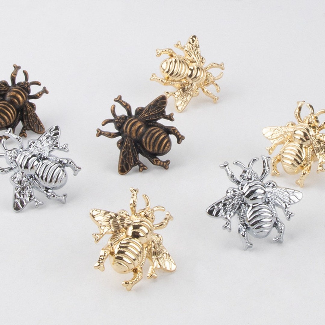 Gold Drawer Knobs Pulls Chrome Bee Knob Dresser Pulls Knob Cabinet ...