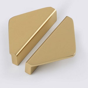2.5 Black Triangle Handles Door Handle Drawer Pulls Knob Gold Dresser ...