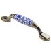 3.75 Ceramic Drawer Handle Blue and White Porcelain Door Handles Knobs ...