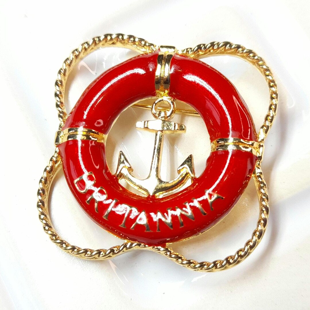 Vintage Britannia Brooch - Royal Yacht Souvenir - Unique Nautical ...