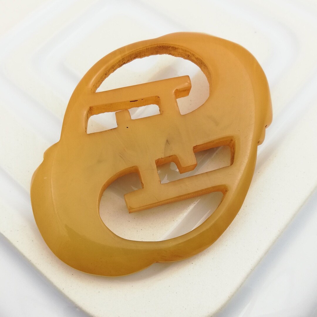 Vintage Art Deco Plastic Brooch Chinese Style 1930s Pin Early Plastic ...