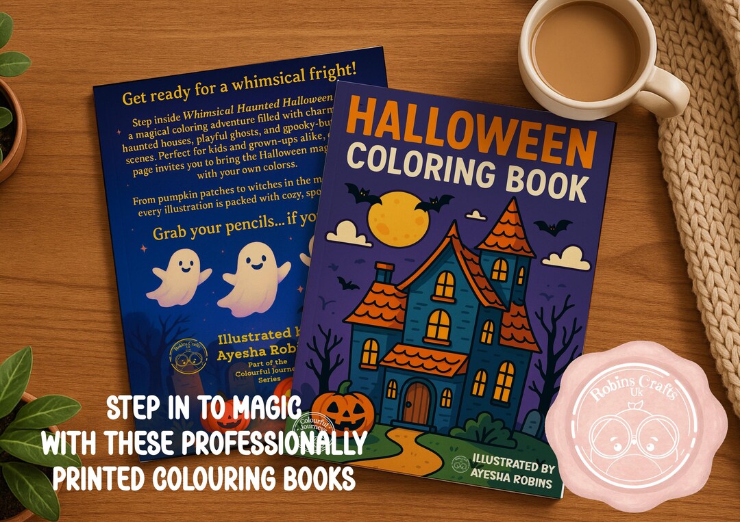 Halloween Colouring Book | 30 Page Printable Digital Download | Cute ...